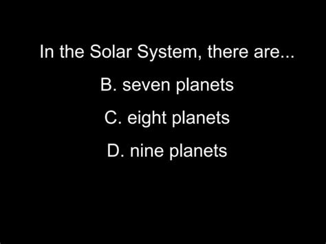 Solar System Game Ppt