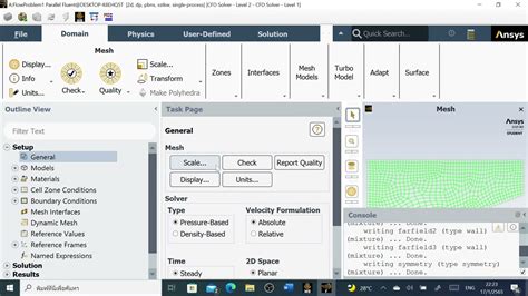 Ansys Fluent Oblique Shock Wave 2021r2 Flow Over Wedge Youtube