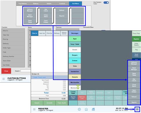 custom buttons exatouch knowledge base