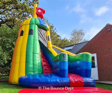 Rainbow Combo Bouncy Castle Bounce And Slide Hire