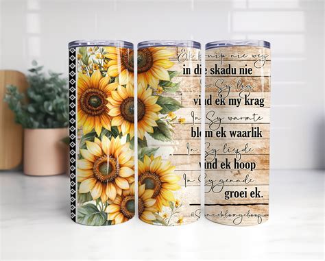 20oz Tumbler Sonneblom Geloof Mug Magic Persoonlike Geskenk