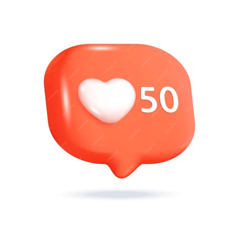 Free Vector Red Like Button 3d Vector Illustration Social Media Symbol For Rating On Posts