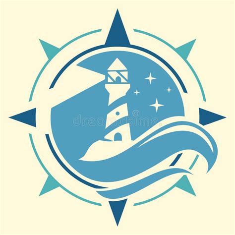 Lighthouse And Compas Vector Logo Illustration Stock Vector Illustration Of Discovery Area