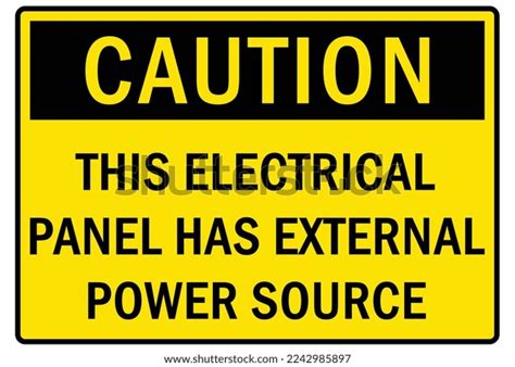 Electrical Panel Sign Labels Stock Vector Royalty Free 2242985897
