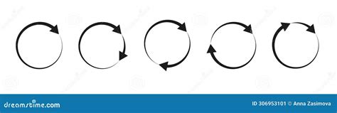 Rotate Circular Radial Arrows For Cycle Iteration Concepts