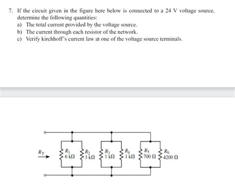 Solved 7 If The Circuit Given In The Figure Here Below Is