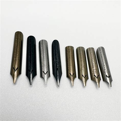 Lot Of 8 Rare Esterbrook Dip Pen Nibs For Engrossing Italics Broad Point Etc Etsy