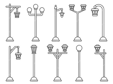 Street Light Coloring Page