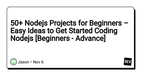 50 Nodejs Projects For Beginners Easy Ideas To Get Started Coding