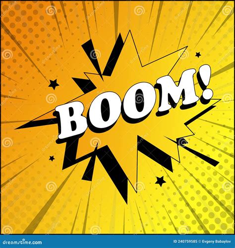 Lettering Boom, Bomb. Comic Text Sound Effects. Vector Bubble Icon Speech Phrase, Cartoon ...