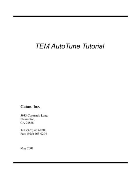 Pdf Tem Autotune Tutorial Dokumentips