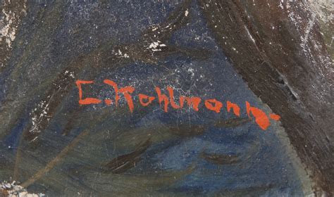 Ejnar Kohlmann Oil On Board Signed Bukowskis