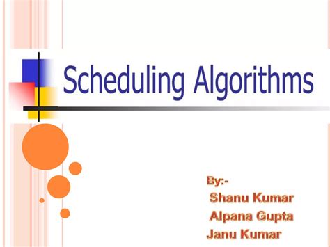 maximizing cpu utilization through efficient scheduling algorithms ppt