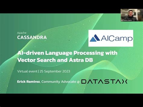 Free Video Ai Driven Language Processing With Vector Search Using Apache Cassandra From Aicamp