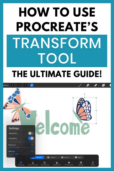 procreate tutorial on using the transform tool procreate for beginners in 2025 procreate