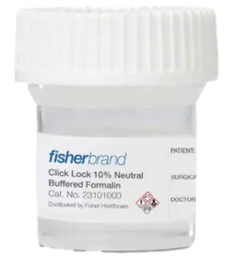 10 Formalin Fixative Nbf 20ml Prefilled Specimen Jar 4 Boxes Of 24 96 Per Case
