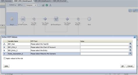 run time prompt variable selector not showing required dimension values