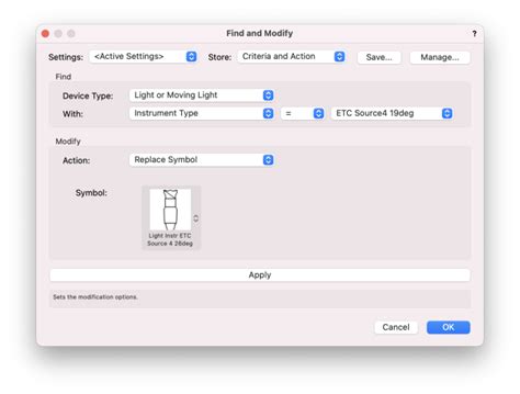 Spotlight Find And Modify Entertainment Vectorworks Community Board