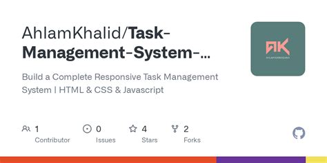 Github Ahlamkhalidtask Management System Html Css Javascript Build A Complete Responsive