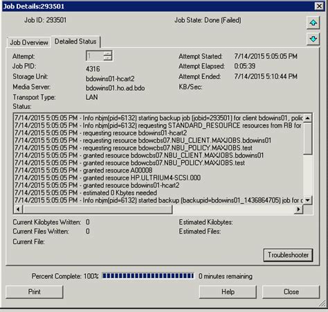 Bpbkar Pid Done Status Allocation Failed VOX