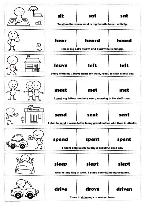 Illustrated Irregular Verb Charts