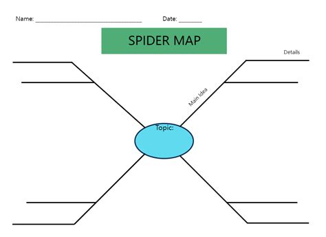 Spider Map Education Worksheet Example EdrawMax Templates