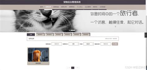 Java计算机毕业设计宠物后台管理系统（开题程序论文）宠物服务后台管理系统实训项目参考 5、宠物服务后台管理系统模块分析 该系统是为