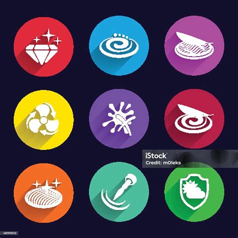 Set 채색기법 아이콘 평편 속성 화장품 0명에 대한 스톡 벡터 아트 및 기타 이미지 0명 2015년 반짝이는 Istock