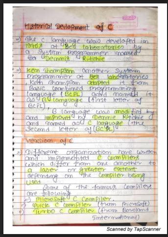 C PROGRAMMING HAND WRITTEN NOTES WITH CODE OF EACH TOPIC AND PROPER EXAMPLE PAGES And Size