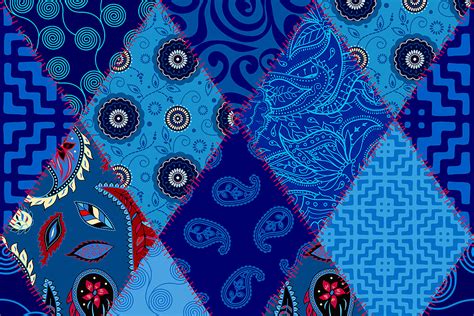 Seamless Vector Patchwork Patterns