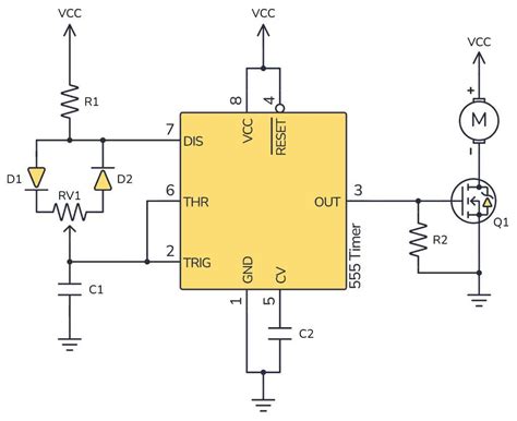 What Is The Purpose Of The Diodes Used In This Pwm 555 Timer Controller