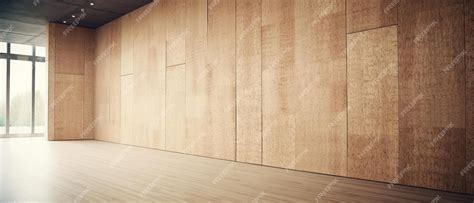 Premium Ai Image Interior Wall Cladding Made From Strips Of Plywood