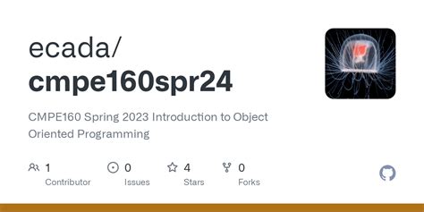 Github Ecadacmpe160spr24 Cmpe160 Spring 2023 Introduction To Object Oriented Programming
