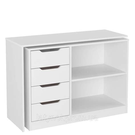 ᐉ Комод стіл Компаніт з 4 висувними ящиками та полицею Німфея альба