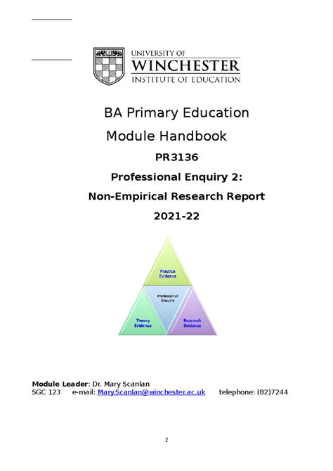 Guidance For Writing A Non Empirical Research Project Ba Primary