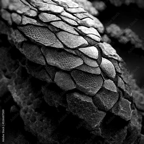 Snake Scale Texture Seamless Monochrome Stock Illustration Adobe Stock