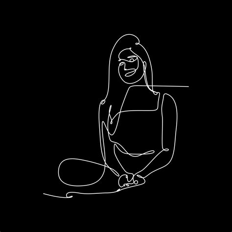 Vector Continuous Line Sexy Female Model 13269476 Vector Art At Vecteezy