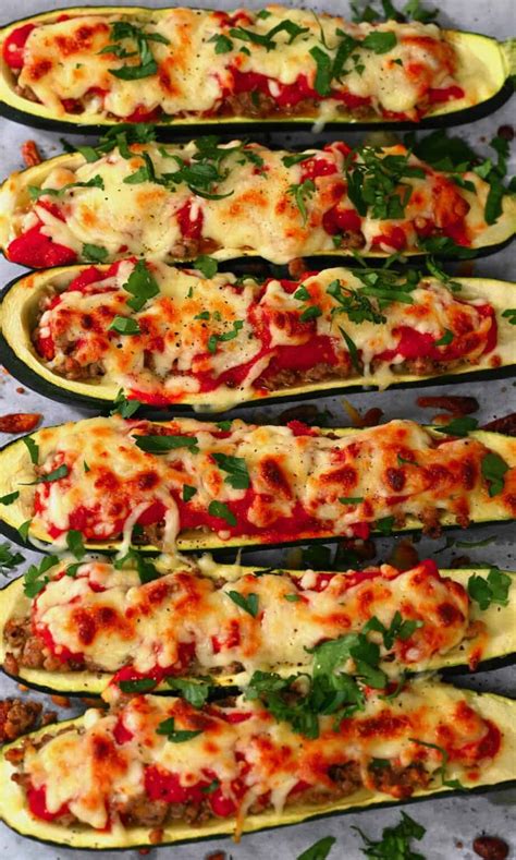 Ground Beef Stuffed Zucchini Boats Alphafoodie