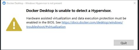 Docker Desktop Is Unable To Detect A Hypervisor 에러 해결하기