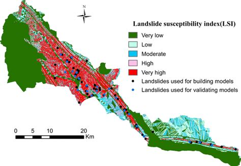 Landslide Susceptibility Map Derived From The Cf Model Download Scientific Diagram