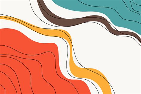 추상적인 배경 다채로운 파스텔 색상 리퀴드 스타일 미니멀 한 아트 워크 포스터 웹 배너 벽지 패브릭 프린트 용 디자인 일러스트레이션에 대한 스톡 벡터 아트 및 기타 이미지