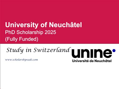 University Of Neuchâtel Funded Scholarships
