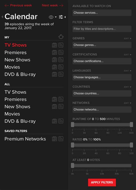 Advanced Filtering Vip Features Trakt Forums