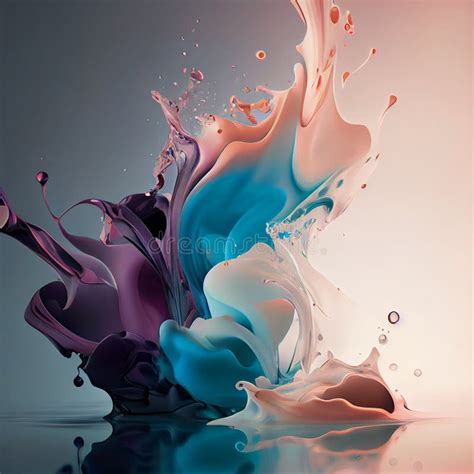 Water Explode Soft Color Disarray Abstract Wallpaper Stock Illustration