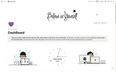 my notion dashboard 😃 r notion