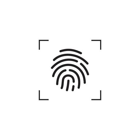 Simple Flat Fingerprint Icon Illustration Design Fingerprint Scan