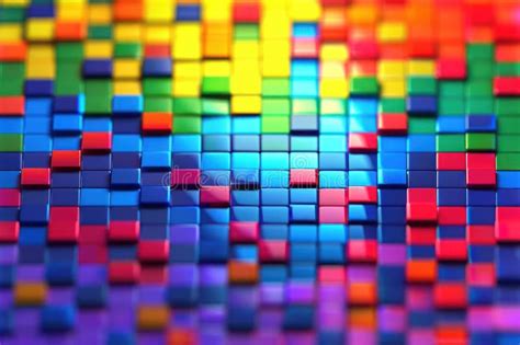 Retro Pixelated Rainbow Chaos Seamless Loop Vj Pattern With Glitch