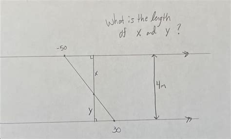 Solved What Is The Length Of X And Y Chegg Com
