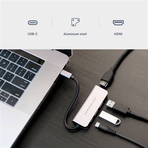 Buy Online Powerology 4 In 1 Usb C Hub With Hdmi And Usb 3 0 In Qatar Tccq Com