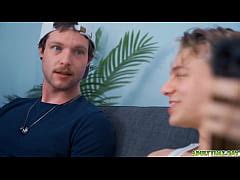 Leo Louis And Benjamin Blue Both Loosening Up Together That They Jerk Of Side By Side Ending Up